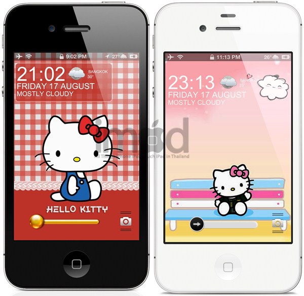 Hello Kitty Collection HD ธีมล็อคหน้าจอ iPhone 4/4S
