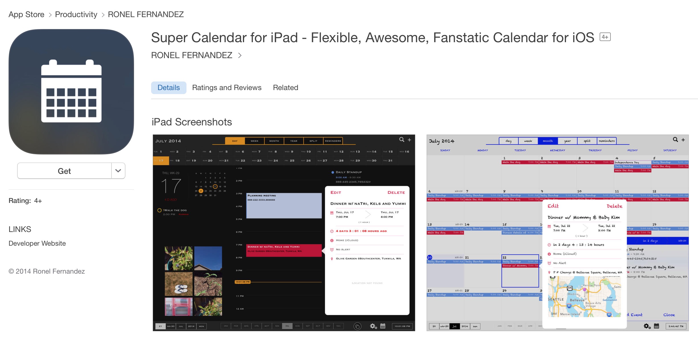 Super Calendar สุดยอดแอปปฎิทินบน iPad ปล่อยฟรีปกติ $9.99