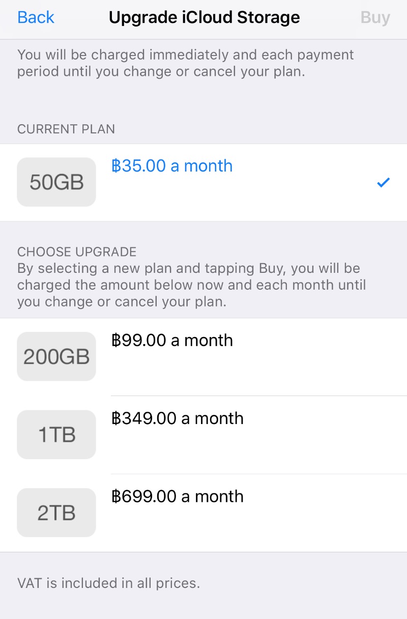 Apple เพิ่มตัวเลือกเนื้อที่ iCloud ซื้อเพิ่มได้มากสุดถึง 2TB ราคา 699 ...