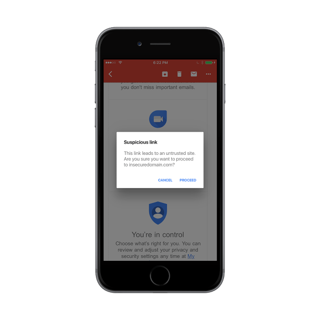 แอปพลิเคชัน Gmail บนระบบ iOS ป้องกันลิงค์ปลอม (Phishing) ได้แล้ว | techfeedthai