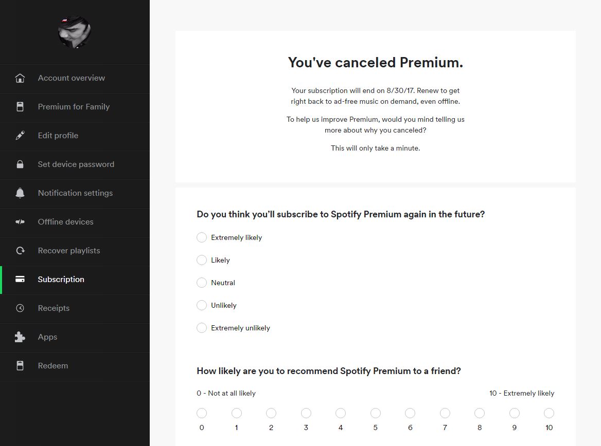วิธียกเลิก Spotify subscription เพื่อเปลี่ยนเป็นสายฟรี | techfeedthai