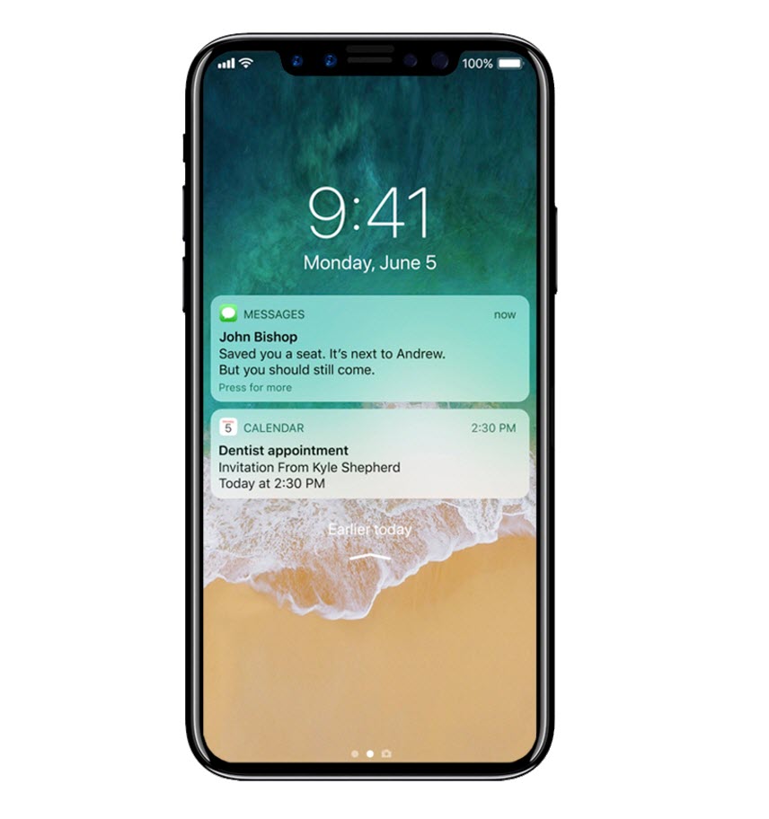 เหตุผลที่คาดว่า Apple เลือกเว้นช่องรอยบาก (Notch) ที่กล้องหน้าของ iPhone 8