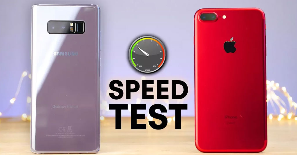 เปรียบเทียบความเร็ว Samsung Galaxy Note 8 กับ iPhone 7 Plus