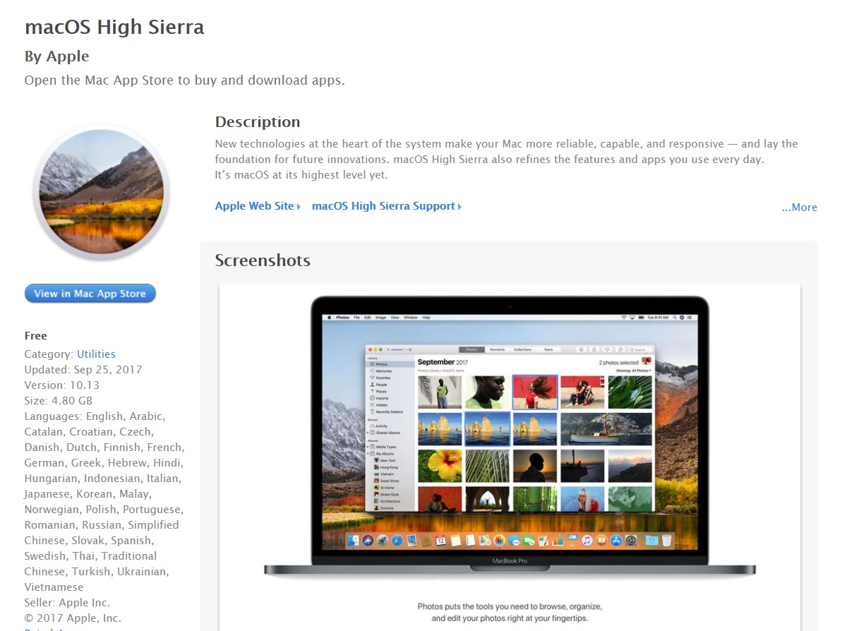 macOS High Sierra ปล่อยให้ดาวน์โหลดแล้ว | techfeedthai