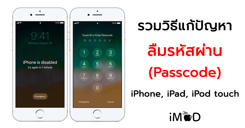 [2020] รวมวิธีแก้ปัญหาลืมรหัสผ่าน (Passcode) เข้า iPhone, iPad, iPod touch
