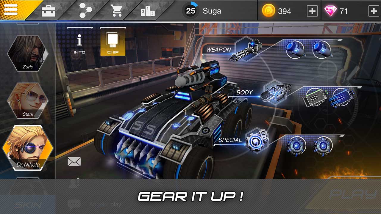 เล่นฟรี Overload: Car Battle Online เกมแข่งรถยิงปืน MOBA บนมือถือ ...