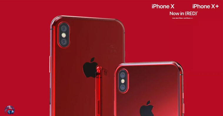 แนวคิด iPhone X สีแดง (PRODUCT) RED