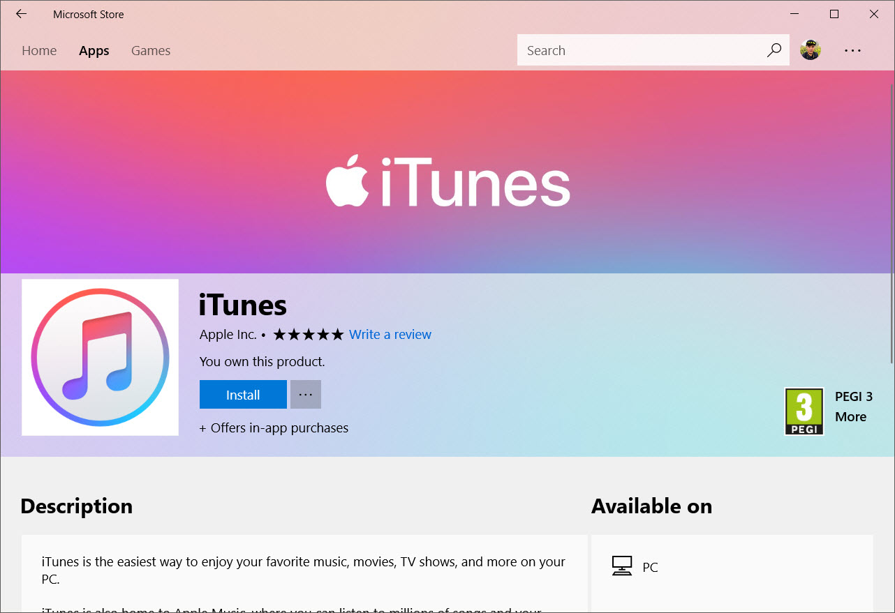 iTunes เปิดให้ดาวน์โหลดแล้วบน Microsoft Store | techfeedthai