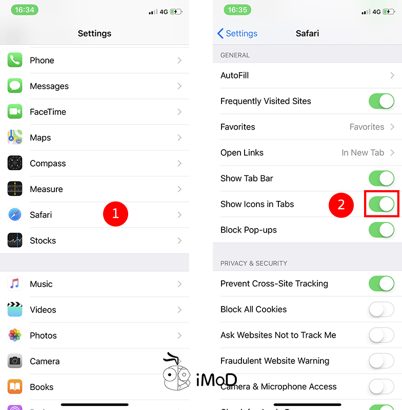 วิธีตั้งค่าให้แสดงไอคอนเว็บไซต์ (Favicon) ใน Safari บน iPhone, iPad ...