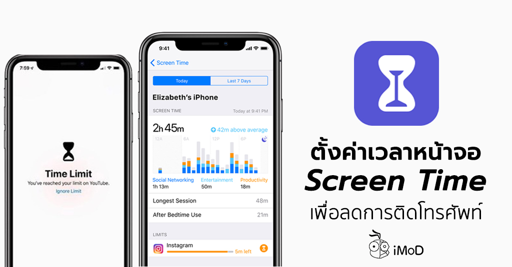 วิธีตั้งค่าเวลาหน้าจอ (Screen Time) เพื่อใช้งาน iPhone และ iPad ให้เป็นเวลา