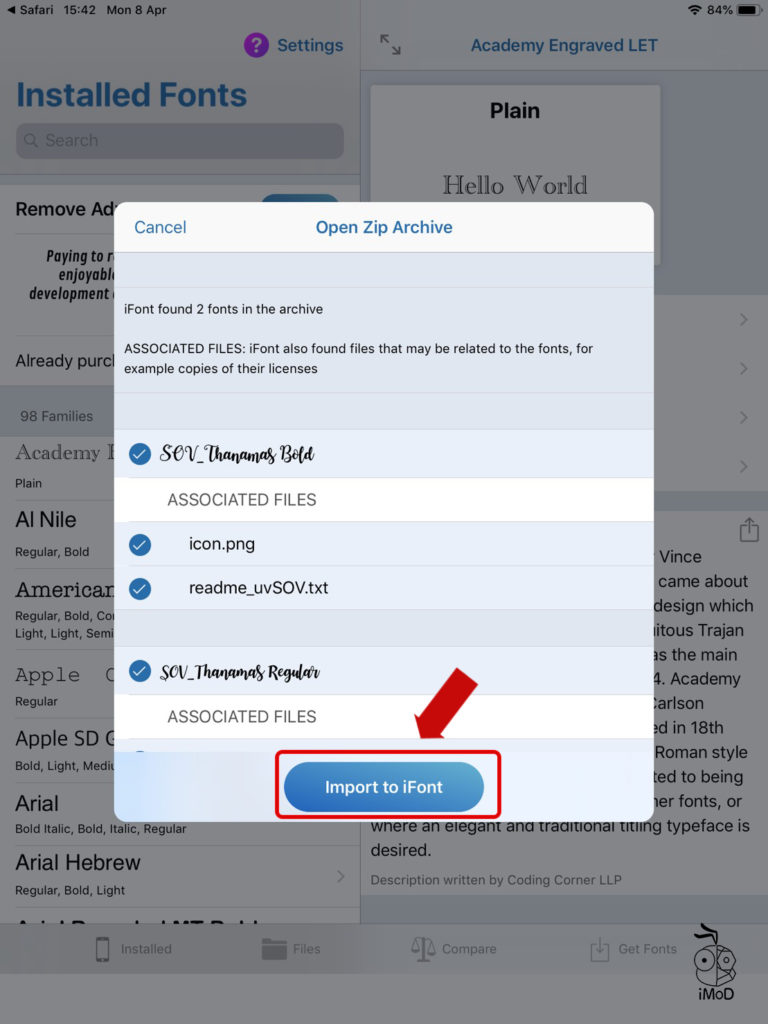 เพิ่มฟอนต์ (Font) สวยๆ ใน iPhone, iPad ด้วยแอป iFont