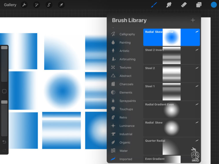 แจกฟรี!! Brush สไตล์ Gradients ใช้งานในแอป Procreate