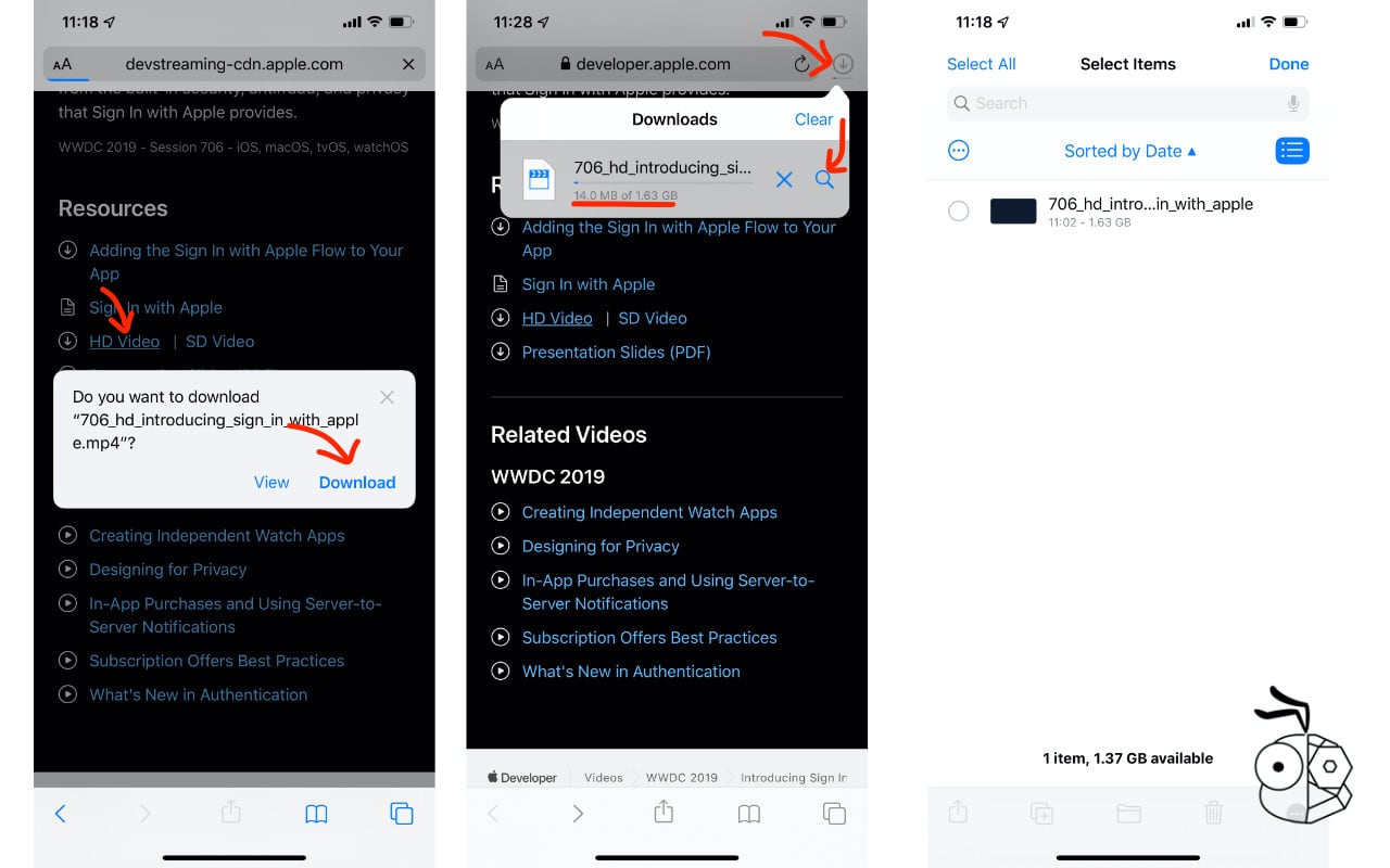 iOS 13 มี Download Manager โหลดไฟล์ลง iPhone ได้โดยตรงผ่าน Safari