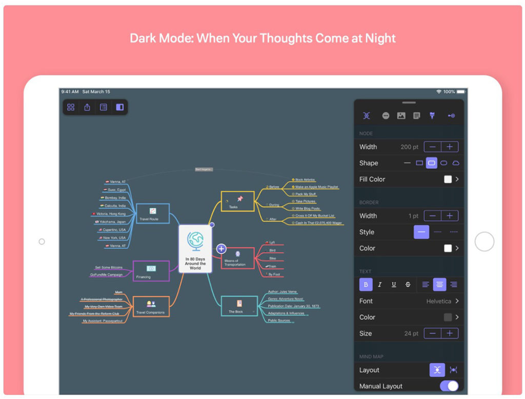สร้าง Mind Map แผนผังความคิดสวยๆ และเรียบง่ายด้วย MindNode 6 บน iPad