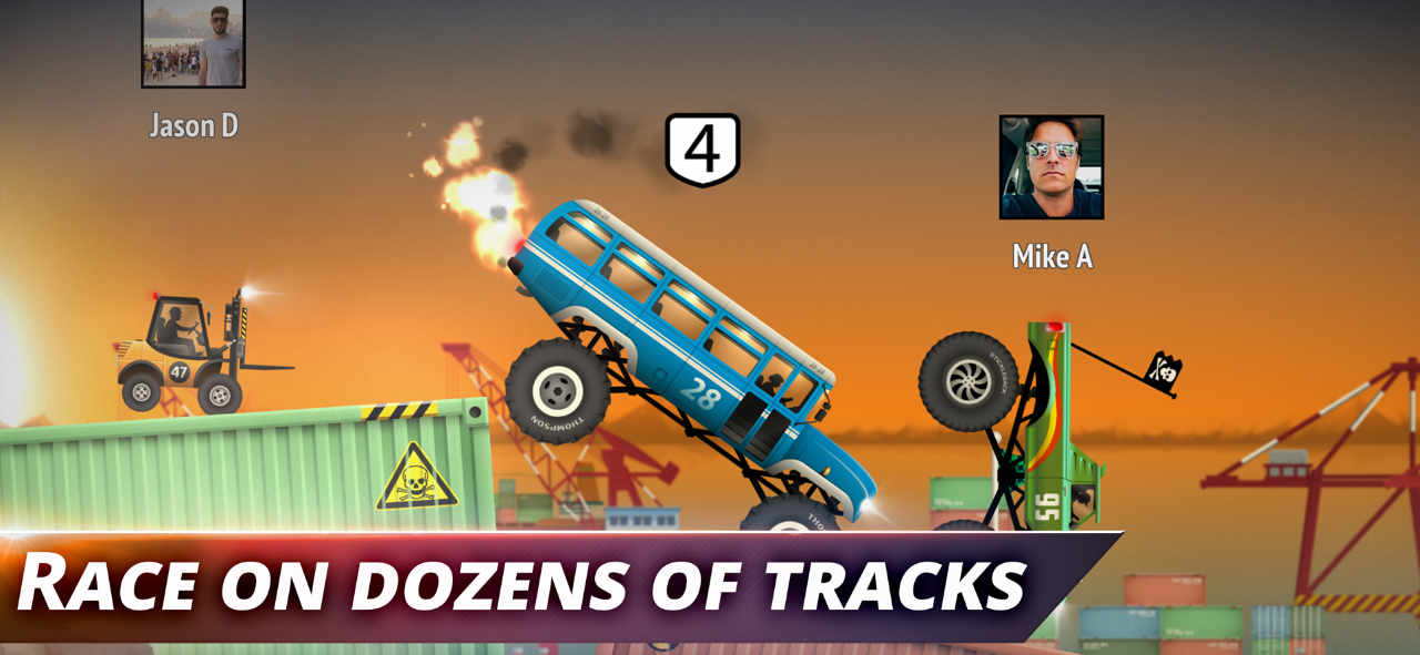 Renegade Racing เกมมือถือแข่งรถวิบาก 2D เล่นออนไลน์ได้หลายคน