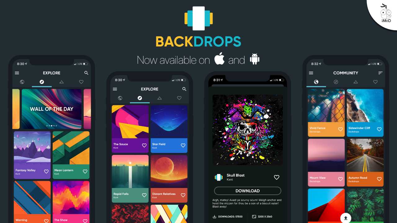 แจกแอปโหลดภาพ Backdrops - Wallpapers คุณภาพสูง ฟรี! HD ทุกรูป ทุกสไตล์