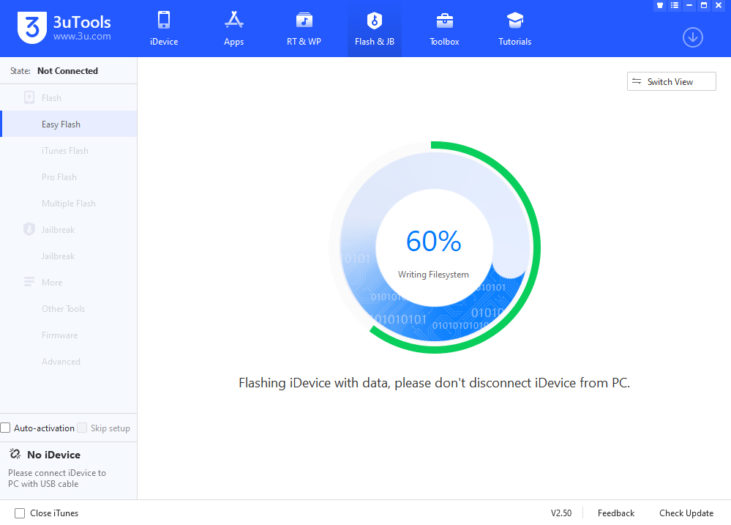 วิธีการเคลียร์ไฟล์อื่น ๆ (Other) ด้วยการ Flash iOS บน 3uTools