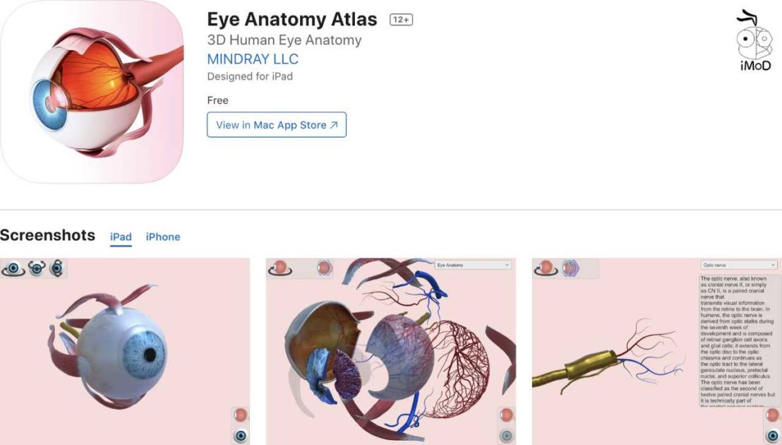 ด่วน! แอปเครื่องมือทางการแพทย์ Eye Anatomy Atlas แจกฟรี Human Anatomy ...
