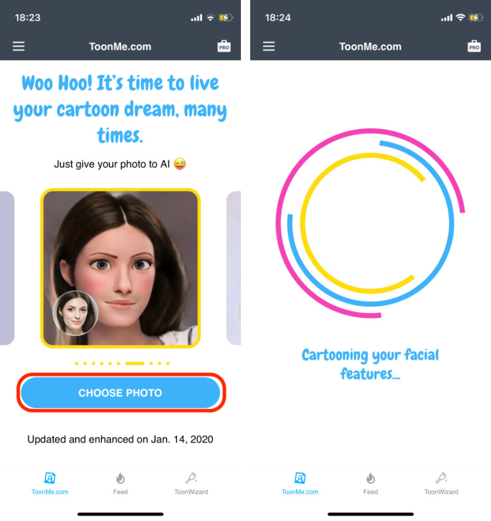 ToonMe app แอปฟรีที่เปลี่ยนเป็นเราเป็นตัวการ์ตูน