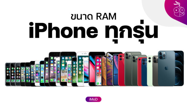 [iMoD] สรุปข้อมูล RAM ของ iPhone แต่ละรุ่นความจุเท่าไหร่