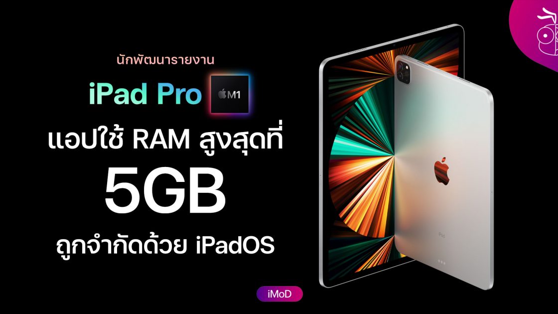 iPad Pro รุ่น M1 (2021) มาพร้อม RAM 8GB, 16GB ตามความจุเครื่อง