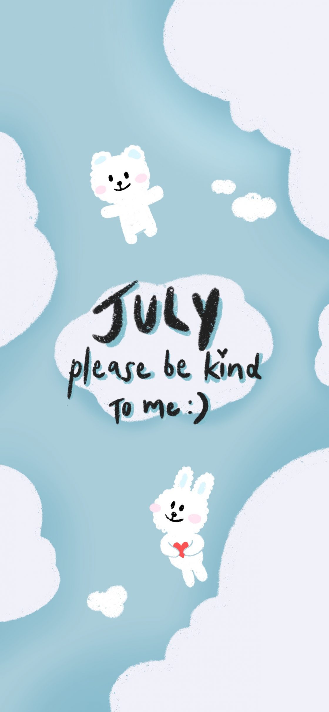 ภาพพื้นหลัง (Wallpaper) Hello July สำหรับ iPhone