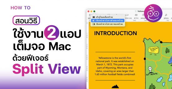 ใช้งาน 2 แอปเต็มจอ Mac ด้วยฟีเจอร์ Split View