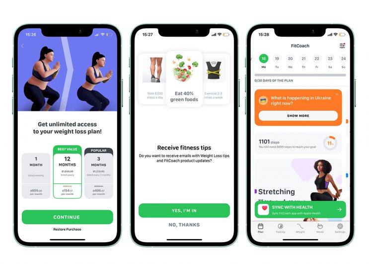 พรีวิวแอป FitCoach โค้ชเทรนนิ่งการออกกำลังกายและแนะนำอาหาร ปั้นหุ่นสวย