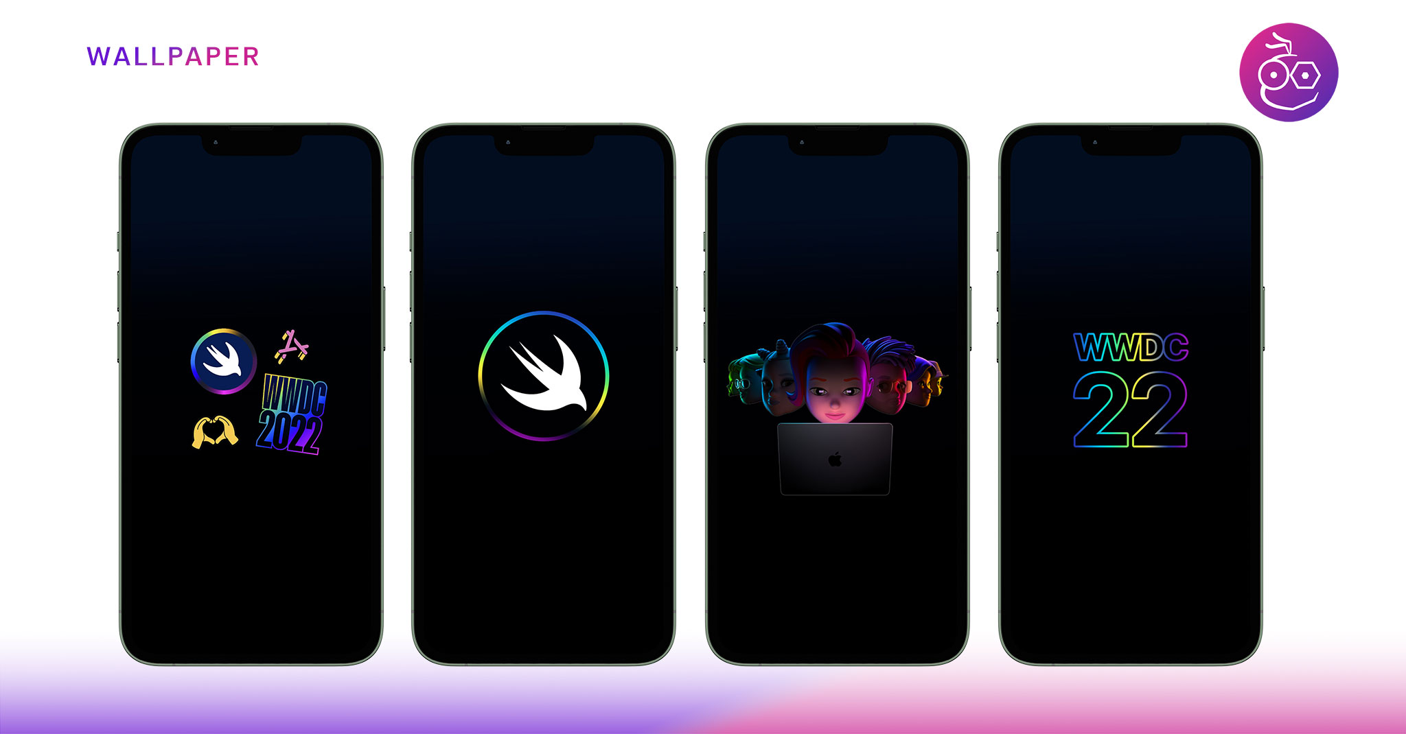 ภาพพื้นหลัง (Wallpaper) WWDC22 แบบปรับแต่งสำหรับ iPhone | techfeedthai