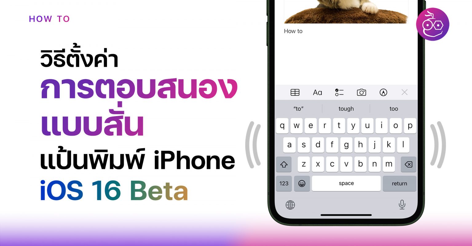 วิธีเปิดการตอบสนองแป้นพิมพ์แบบสั่น (Haptic) ระหว่างพิมพ์บน iPhone ใน iOS 16 (Beta)