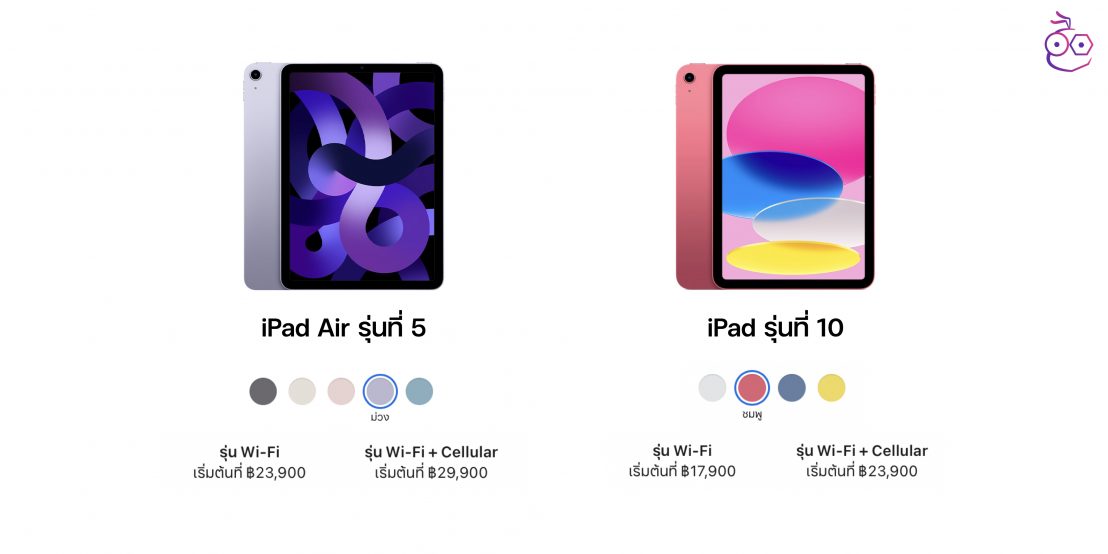 เปรียบเทียบสเปก iPad Gen 10 กับ iPad Air 5 ต่างกันตรงไหนบ้าง