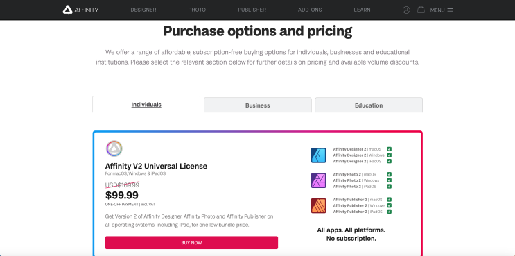 Affinity V2 มาแล้ว! พร้อมโปรโมชันลด 40% ทุกแอป! ซื้อครั้งเดียวใช้ยาวตลอดชีพ