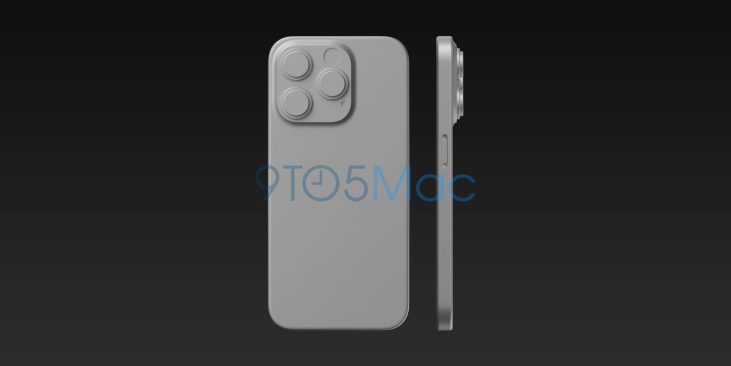 เผยภาพ CAD ของ iPhone 15 Pro รอบเครื่องโค้ง, ขอบจอบาง, พอร์ต USB-C