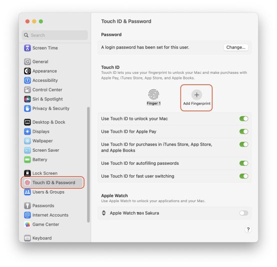 วิธีเพิ่มลายนิ้วมือ Touch ID และเปลี่ยนชื่อลายนิ้วมือบน Mac