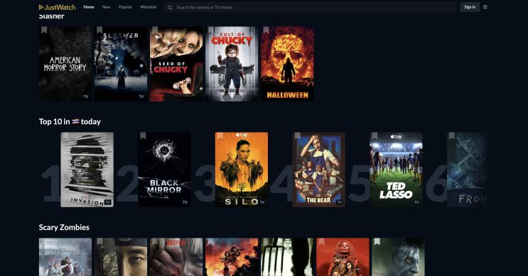Justwatch เว็บหาหนังว่าดูในแพลตฟอร์มไหนได้บ้าง