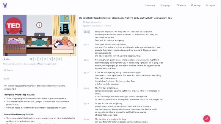 Video Highlight เว็บสรุปข้อมูลจากคลิป YouTube แบบง่าย ๆ