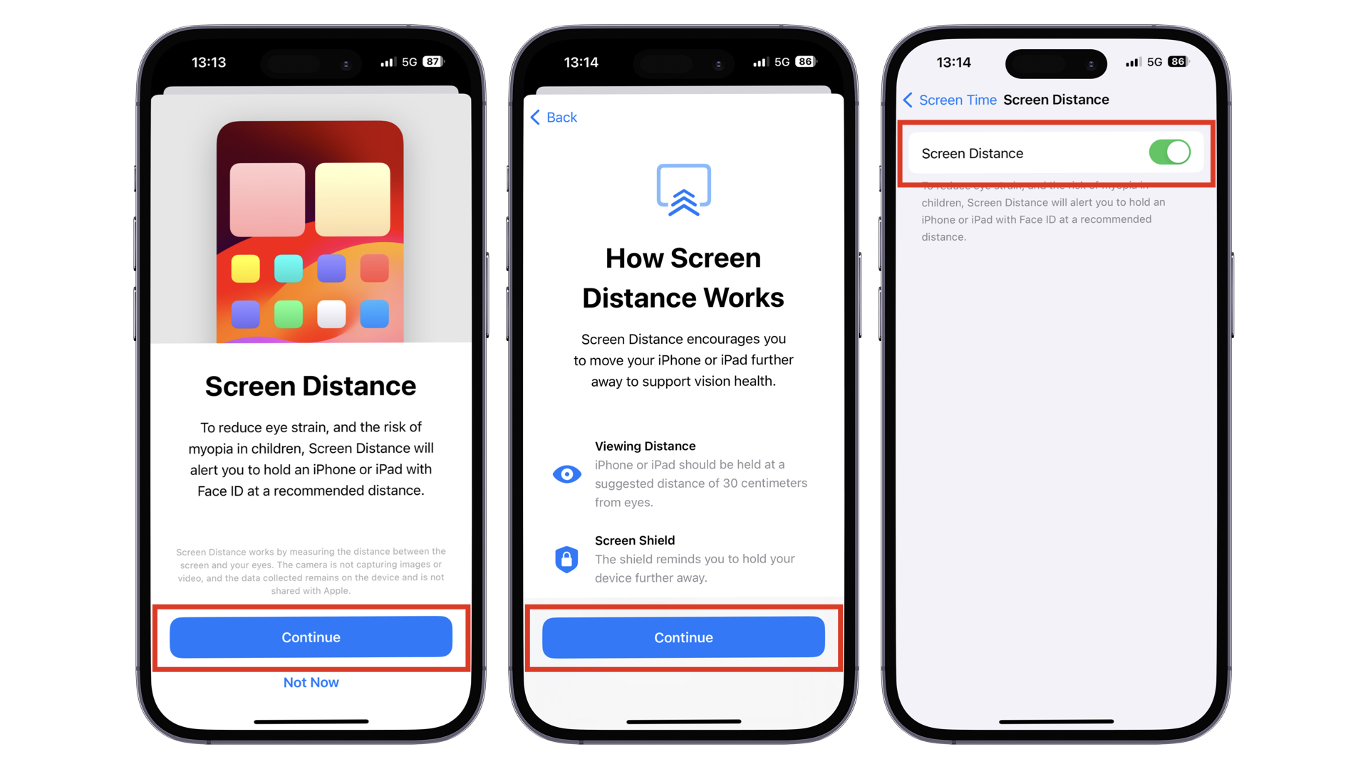 วิธีเปิดใช้ฟีเจอร์ Screen Distance ป้องกันอาการตาล้าใน iOS 17