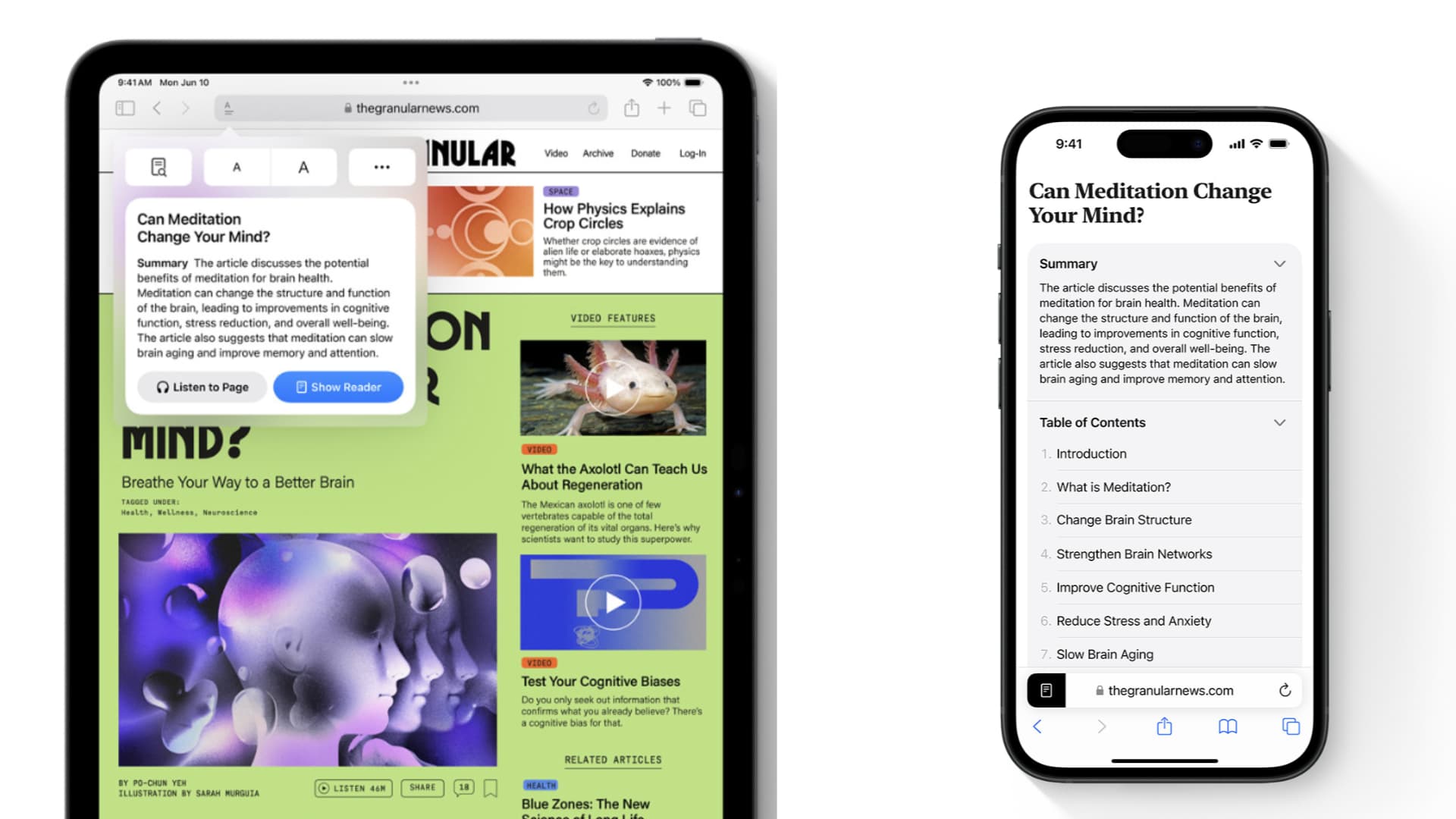 Safari ใน iOS 18, iPadOS 18, macOS 15 มีตัวสรุปเนื้อหาให้