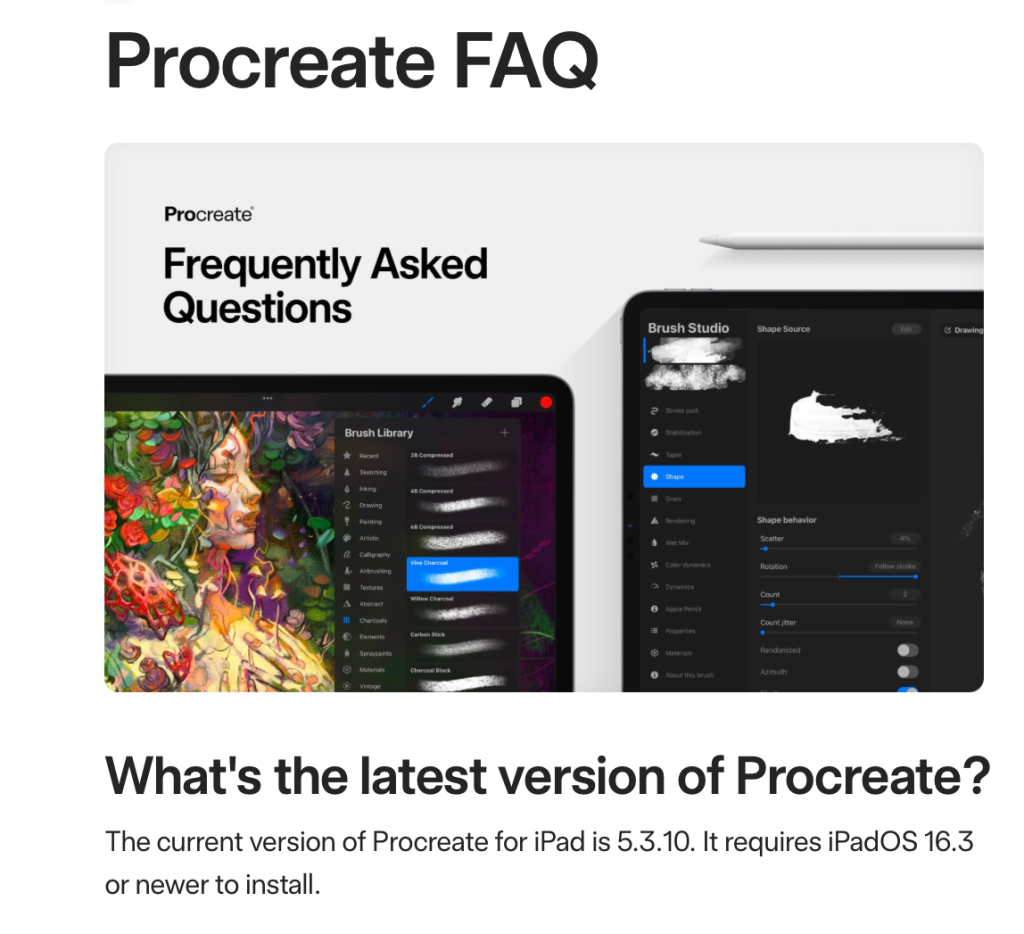 Procreate เวอร์ชันใหม่ ทำงานร่วมกับ Apple Pencil Pro ได้แล้ว!
