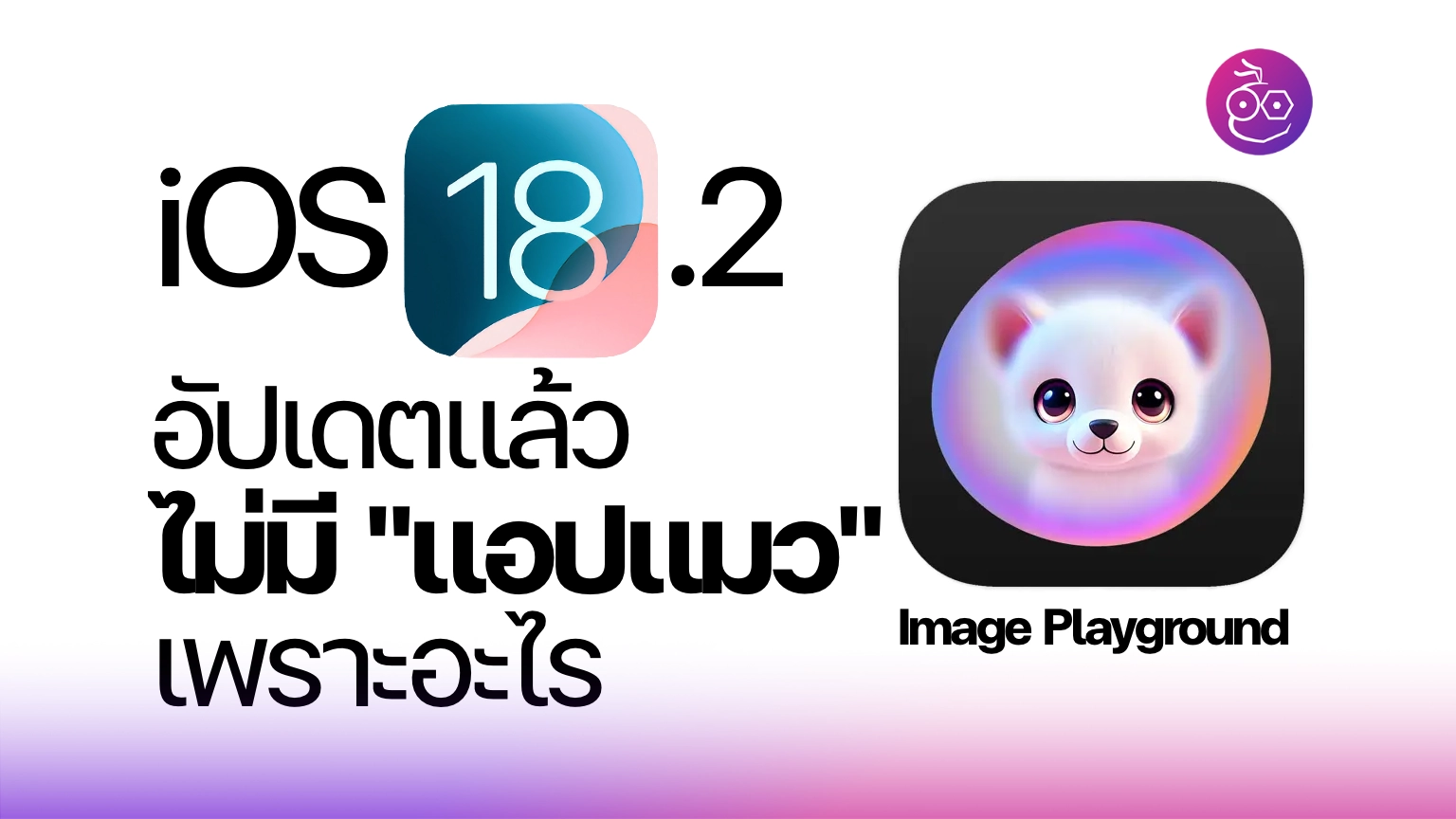 iOS 18.2 อัปเดตแล้วทำไมไม่มี Image Playground หรือ "แอปแมว"
